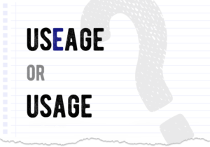 Useage or usage – which form is correct? What is the difference?